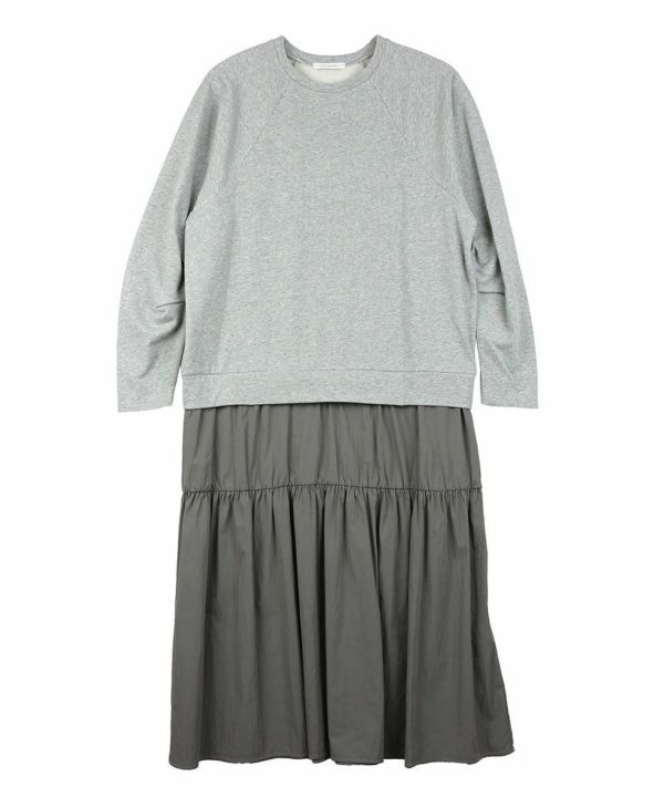 CHIGNON(シニヨン)パウダー裏毛ドッキングワンピース | BLEU COMME