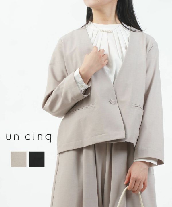 un cinq(アンサンク)Tropical V-neck Jacket | BLEU COMME BLEU(ブルー